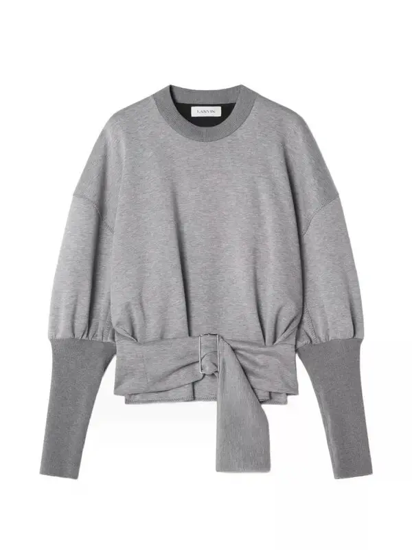 LANVIN Belted Sweatshirt In Double-faced Jersey