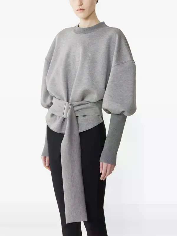 LANVIN Belted Sweatshirt In Double-faced Jersey