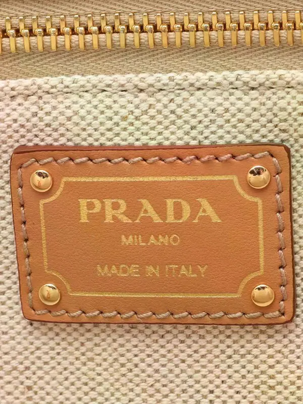 Prada Linen Blend Jardiniere Tote Bag