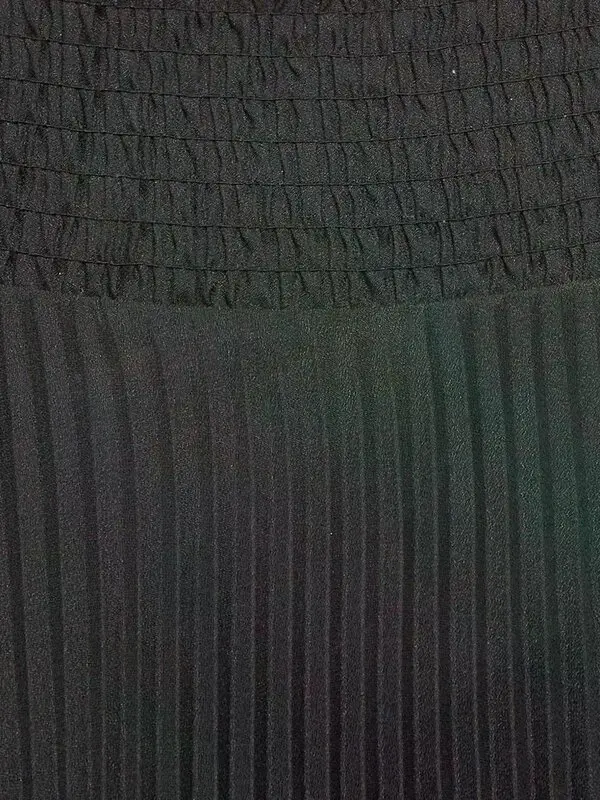 Prada Pleated Midi Skirt With Smocked Waist