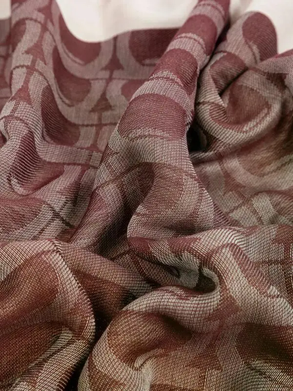 FERRAGAMO Gancini Monogram-pattern Scarf