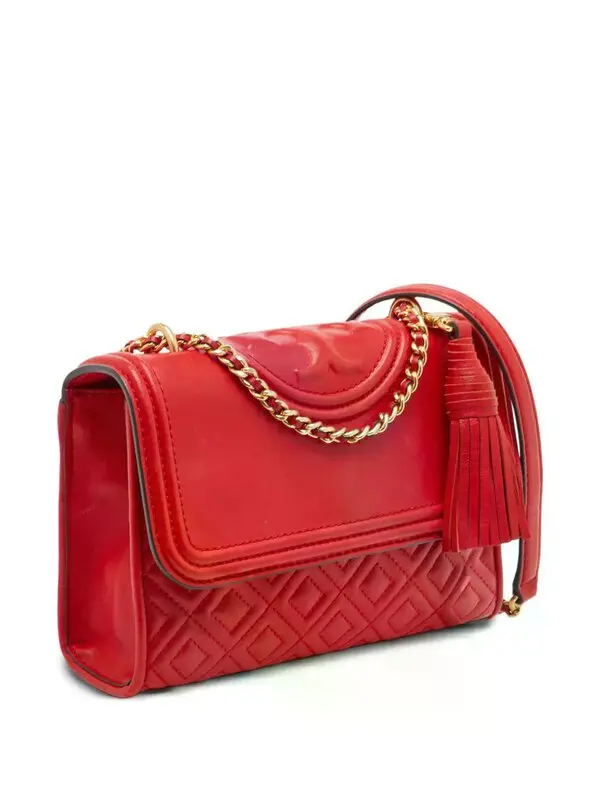 Tory Burch Fleming Quilted Crossbody Bag - Red