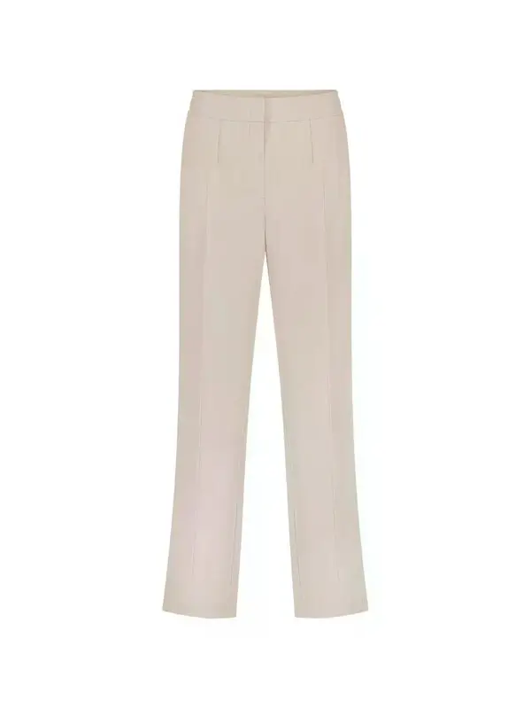BETTY BARCLAY Pressed Crease Straight-leg Trousers - Neutrals