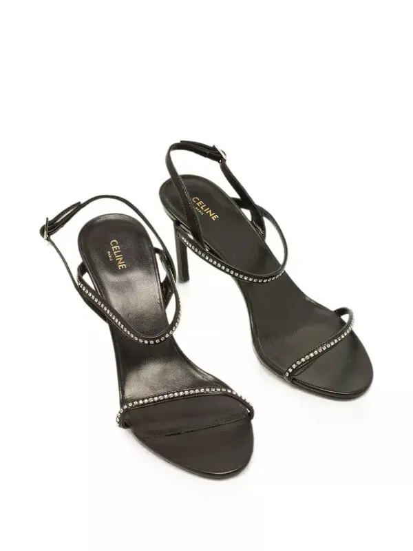Celine Crystal Embellished Slingback Stiletto Sandals