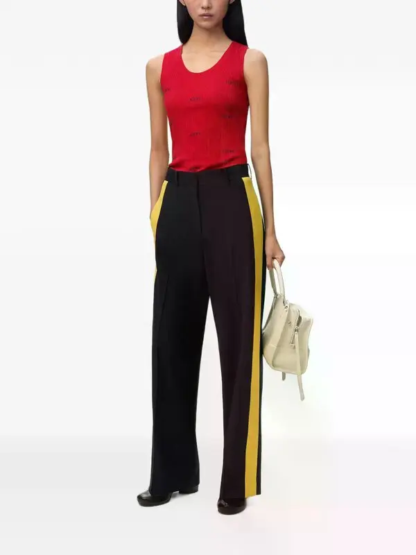Loewe Logo Embroidered Ribbed Knit Tank Top