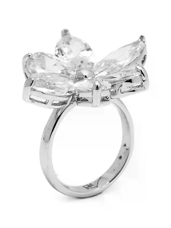 Carolina Herrera Tone Crystal Embellished Floral Ring