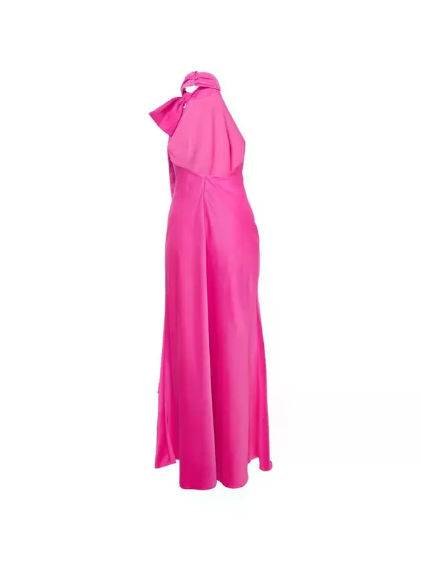 Misha Collection Evianna Bow Detail Gown - Pink