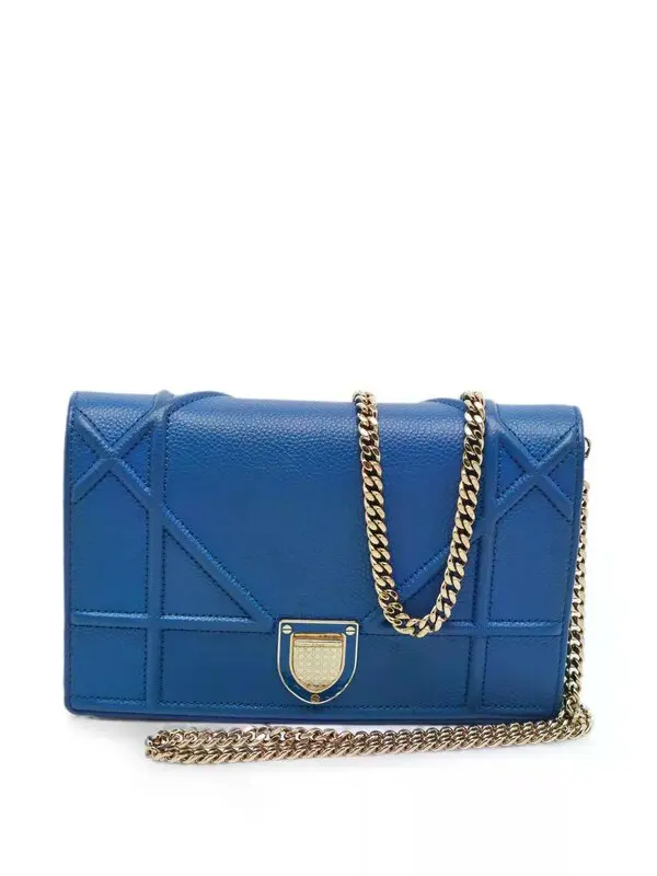 Dior Diorama Leather Wallet - Blue