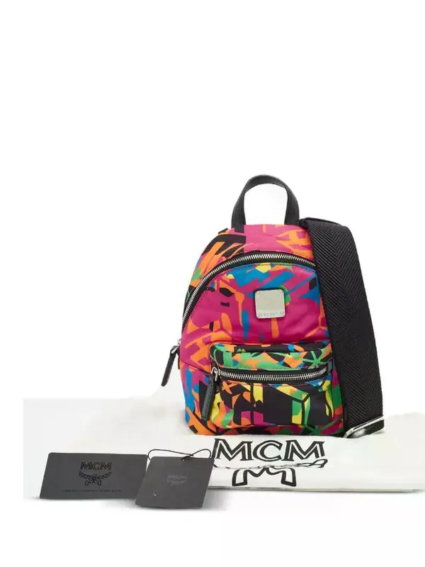 Mcm Stark Cubic Camouflage Crossbody Bag - Pink