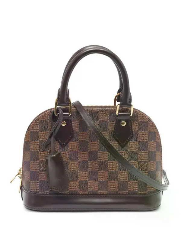 LOUIS VUITTON Bb Alma Damier Ébène Tote Bag - Brown