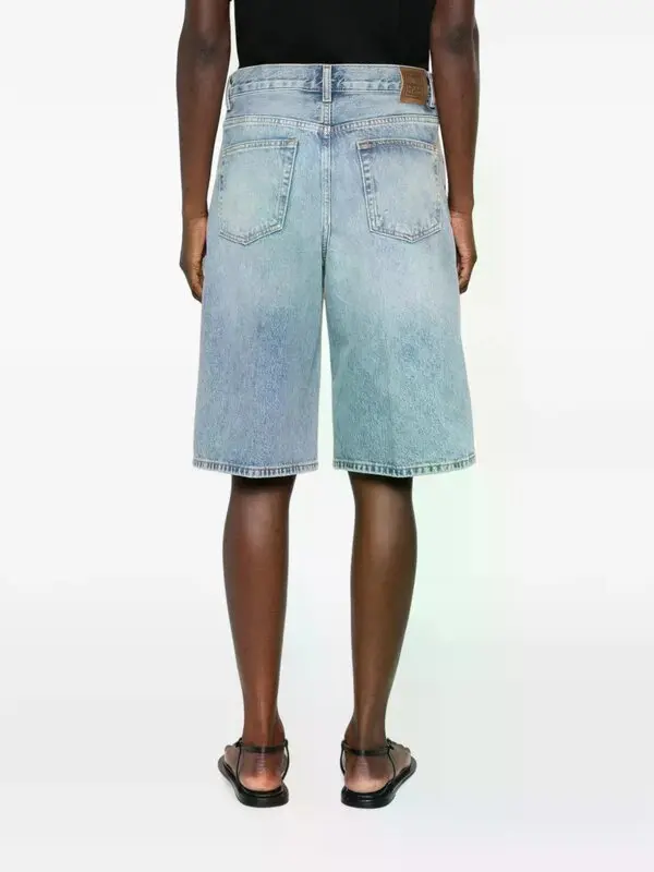 TOTEME Light Washed Denim Board Shorts - Blue