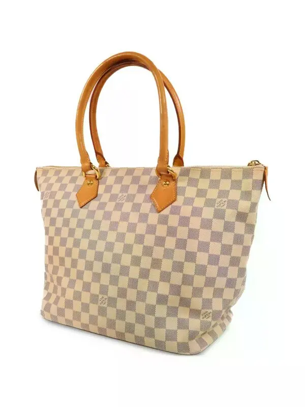 LOUIS VUITTON Damier Azur Saleya Mm Shoulder Bag - Neutrals