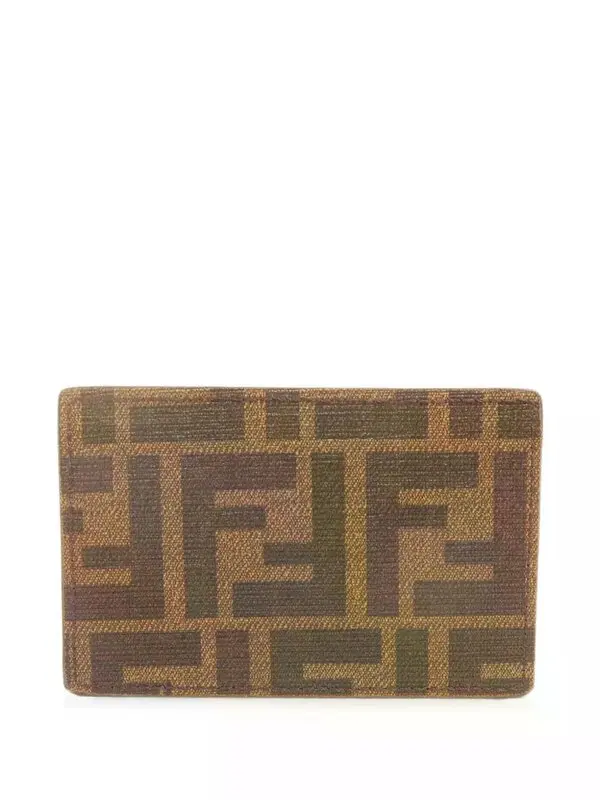 Fendi Ff Logo Card Case - Brown