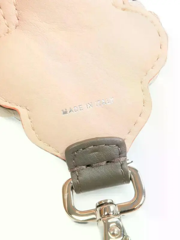 Fendi Studded Shoulder Strap With Floral Appliqu - Grey