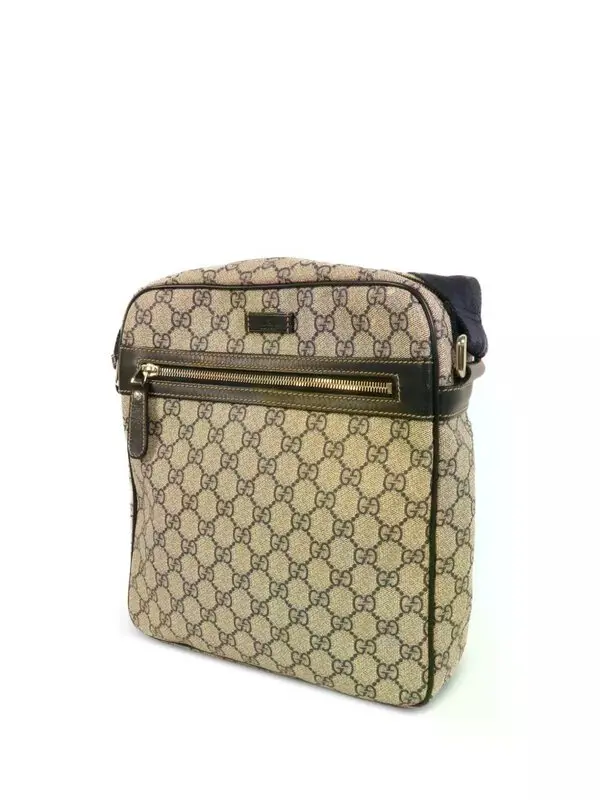 Gucci Gg Supreme Canvas Logo Patch Shoulder Bag