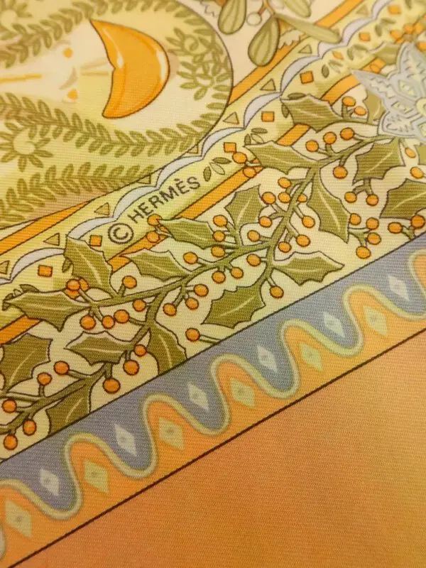 Hermès Axis Mundi Scarf - Orange