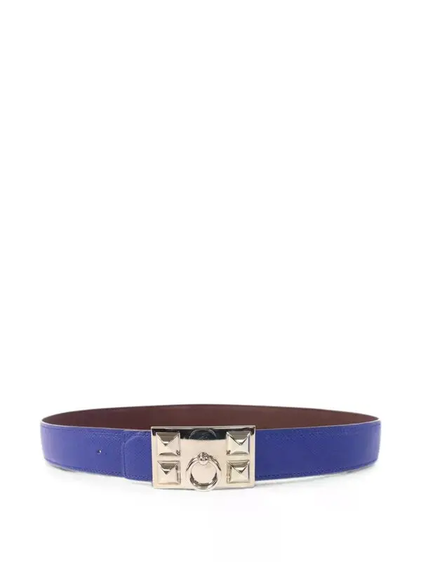 Hermès Collier De Chien Leather Belt - Blue