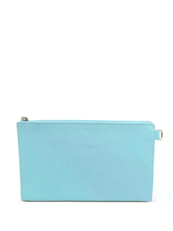 Longchamp Leather Clutch Bag - Blue