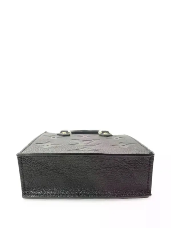 LOUIS VUITTON Monogram Empreinte Petit Sac Plat Tote Bag - Black