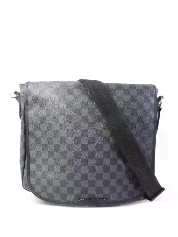 LOUIS VUITTON Damier Graphite Daniel Shoulder Bag - Black
