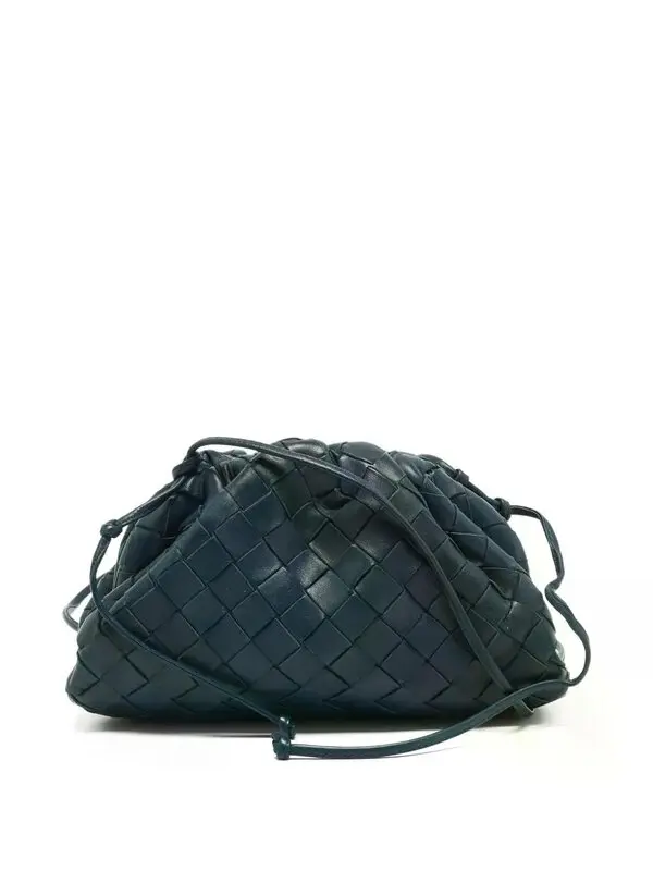 Bottega Veneta The Pouch Intrecciato Clutch Bag - Blue