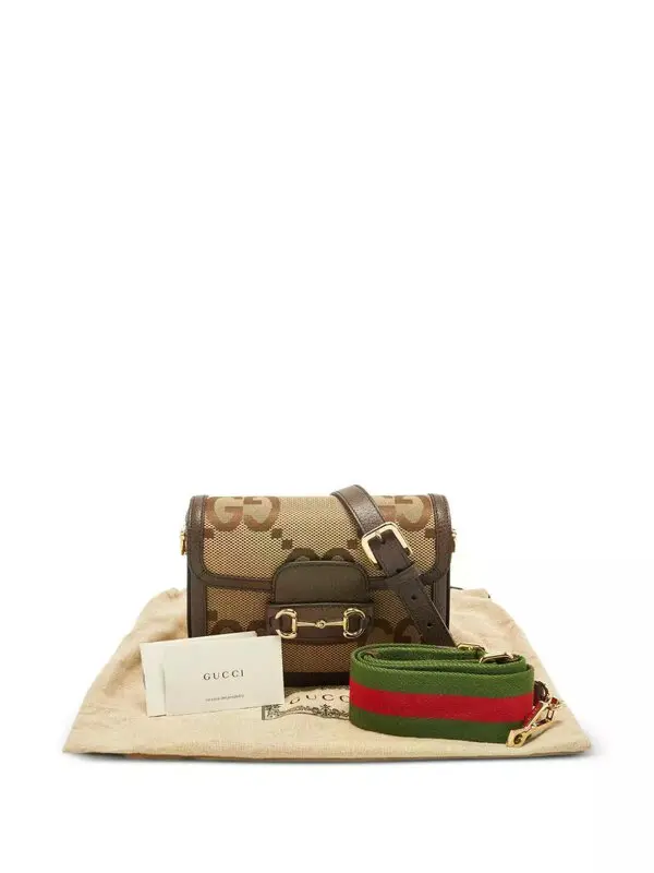 Gucci Mini Horsebit 1955 Jumbo Gg Cross Body Bag