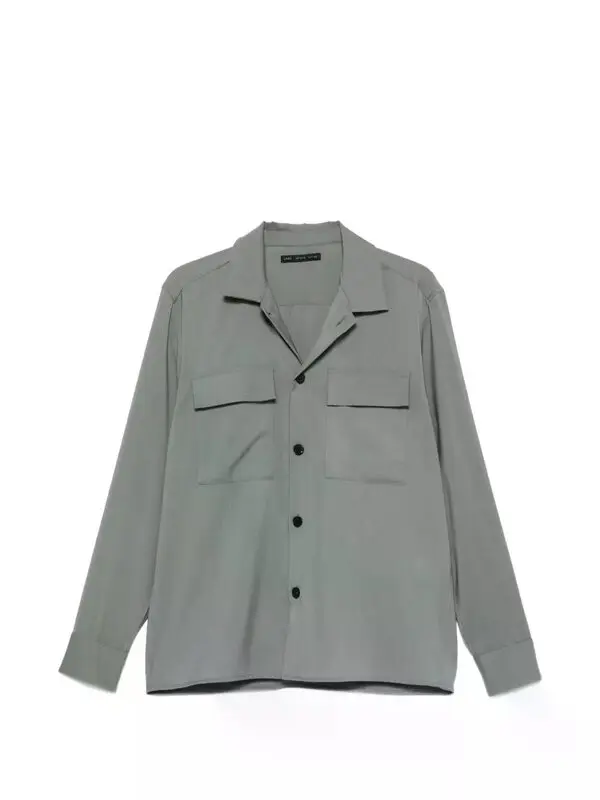 LOW BRAND Flap-pocket Shirt Jacket - Grey
