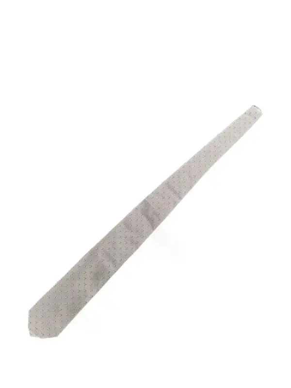 Gucci Gg Silk Tie - Grey