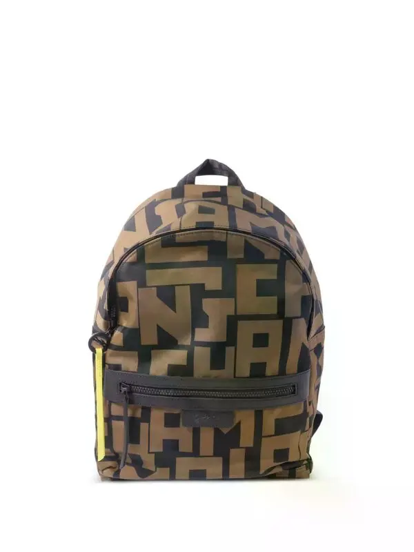 Longchamp Logo Print Backpack - Brown