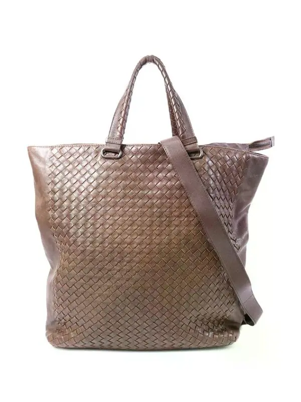 Bottega Veneta Intrecciato Leather Tote Bag - Brown