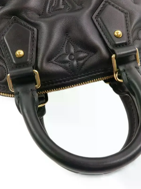 LOUIS VUITTON Bb Alma Bubblegram Tote Bag - Black