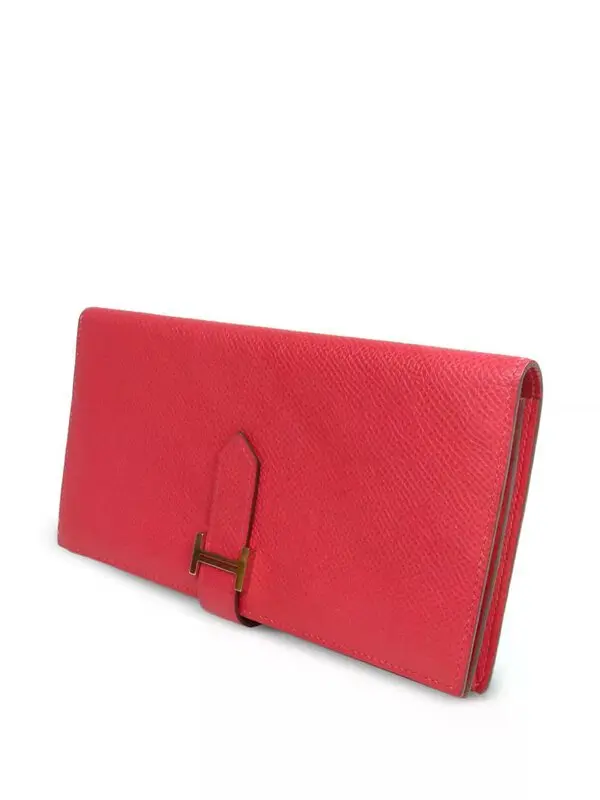 Hermès Bearn Epsom Leather Wallet - Pink