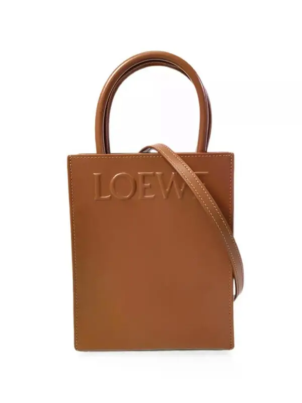 Loewe Leather Standard A5 Tote Bag - Brown
