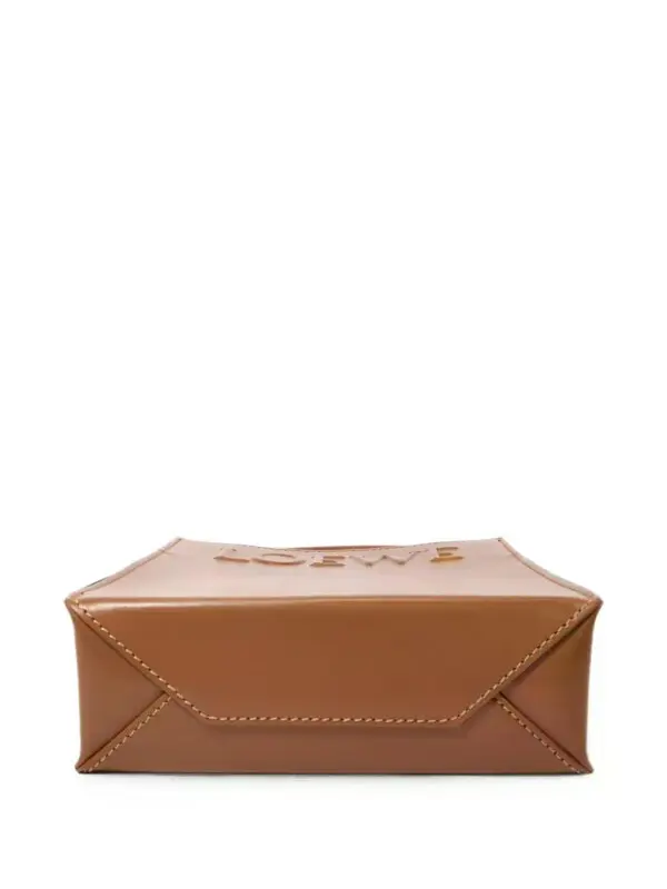 Loewe Leather Standard A5 Tote Bag - Brown
