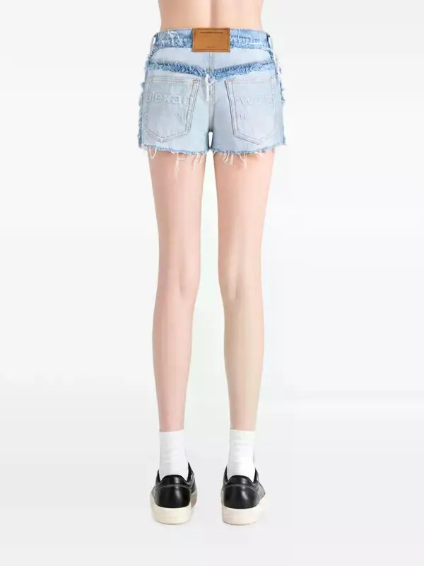 Alexander Wang Deconstructed Frayed-edge Shorts