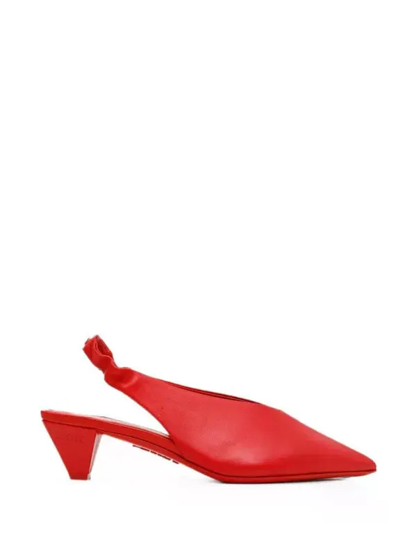 Loewe Pointed-toe Slingback Pumps - Red