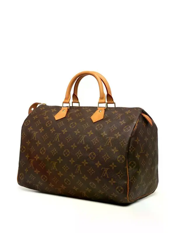 LOUIS VUITTON Monogram Speedy 35 Boston Bag - Brown