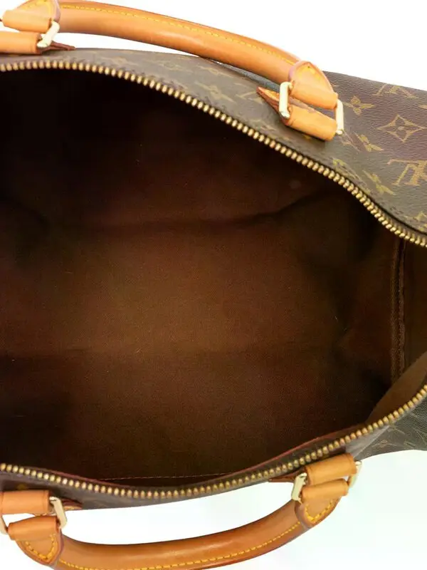 LOUIS VUITTON Monogram Speedy 35 Boston Bag - Brown