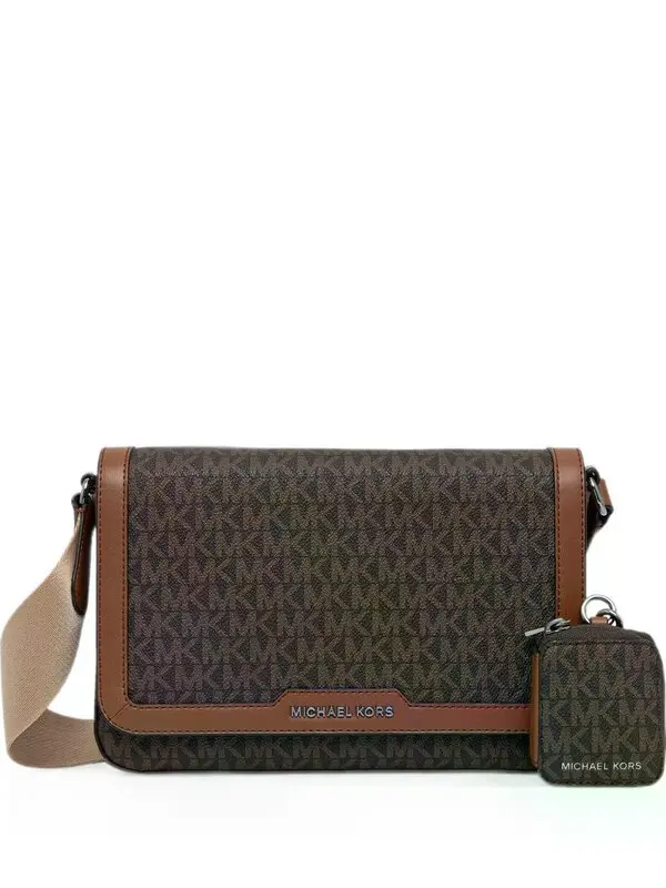 Michael Kors Hudson Monogram Shoulder Bag - Brown
