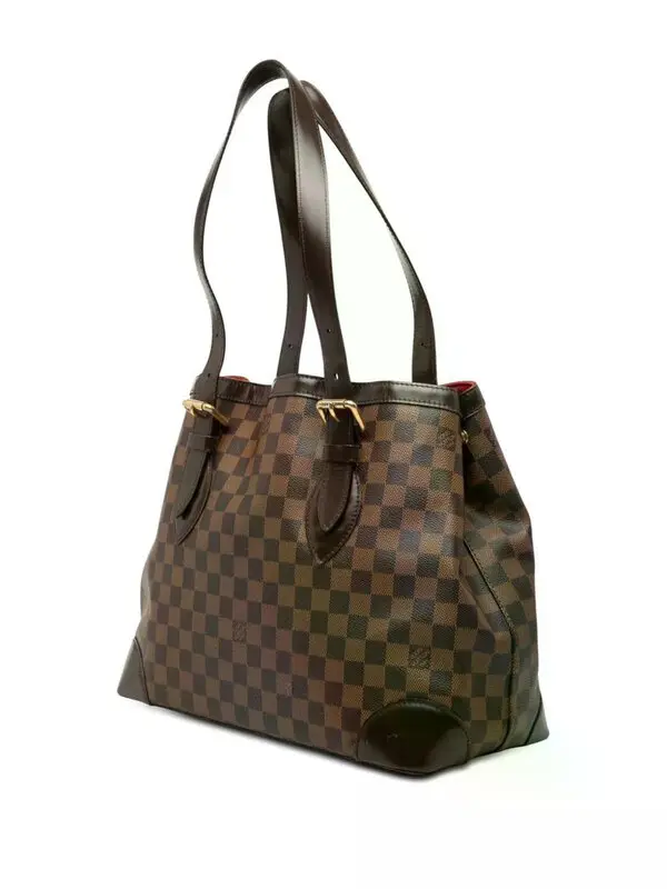 LOUIS VUITTON Damier Ebene Hampstead Mm Tote Bag - Brown