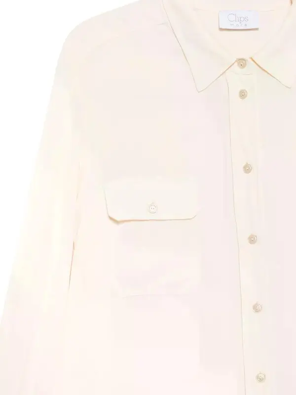 CLIPS Button-up Pocket Detail Shirt - Neutrals