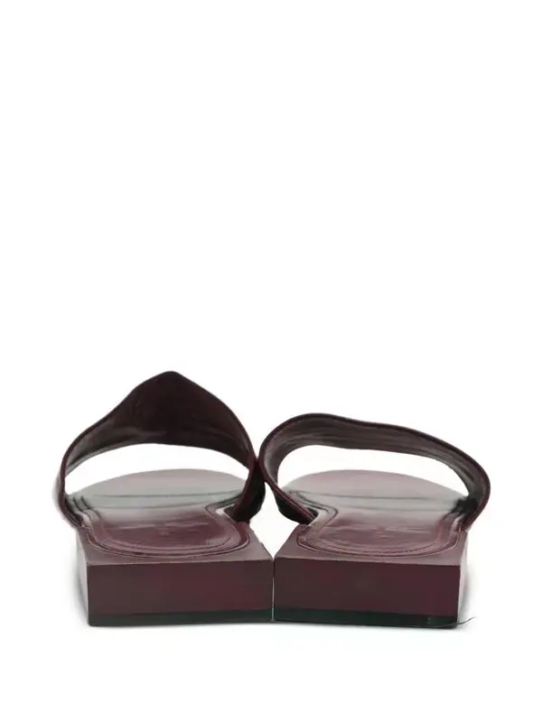 Balenciaga Logo Leather Slides