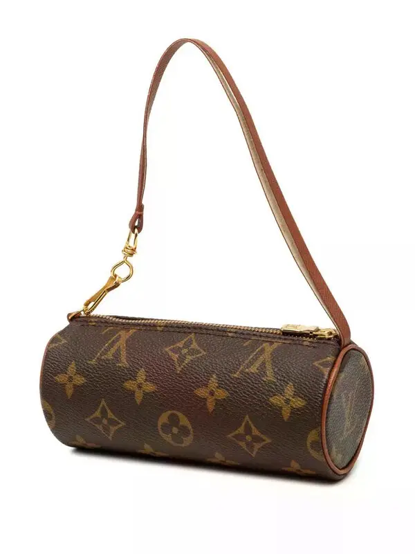 LOUIS VUITTON Monogram Papillon Pochette Handbag - Brown
