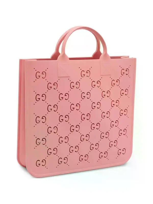 Gucci Gg Monogram Cut-out Tote Bag - Pink