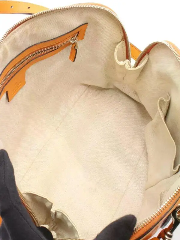 Gucci Monogram Dome Satchel - Orange