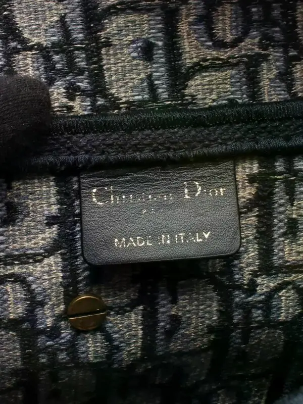Dior Oblique Embroidered Canvas Saddle Bag Shoulder Bag - Blue