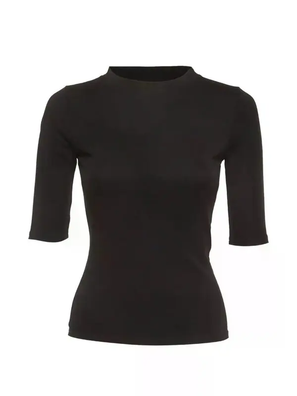 Balenciaga Cotton Crew-neck Half-sleeve T-shirt - Black