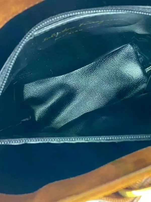 FERRAGAMO Vara Suede Bucket Bag