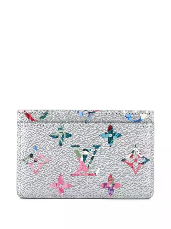 LOUIS VUITTON Limited Edition Garden Monogram Canvas Card Holder - Silver