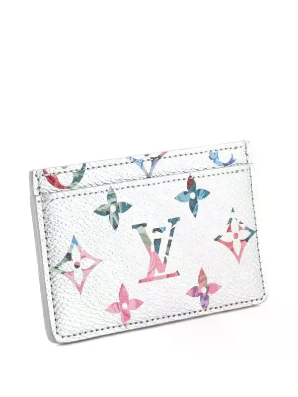 LOUIS VUITTON Limited Edition Garden Monogram Canvas Card Holder - Silver